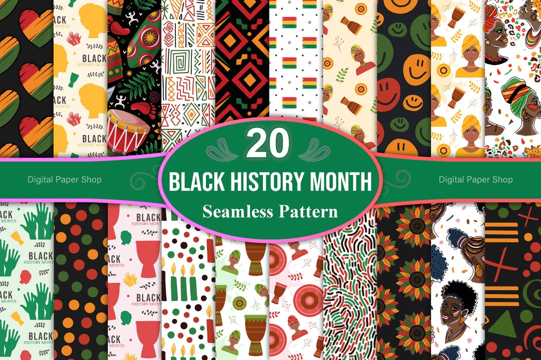Black History Month Seamless Pattern, Black History Pattern, Black ...