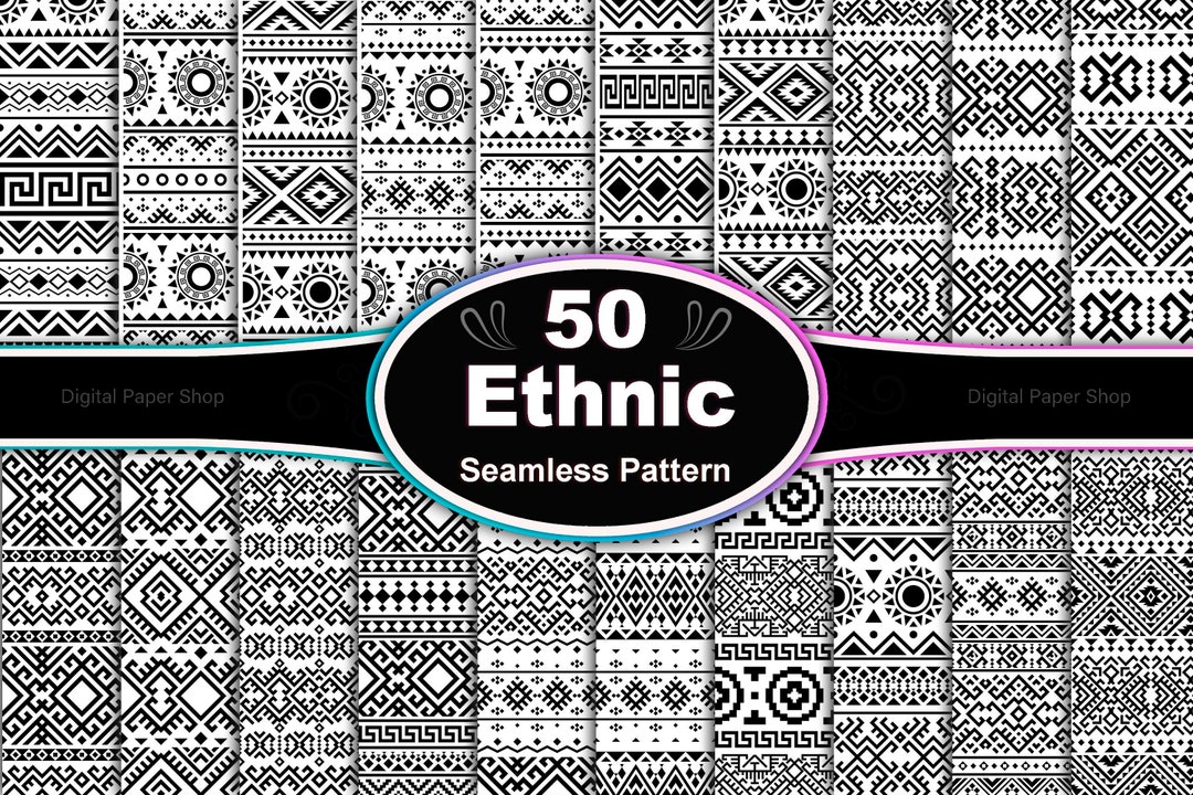 Ethnic Seamless Pattern, Ethnic Pattern, Ethnic Digital Papers, Tribal ...