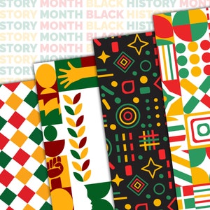 Black History Month Digital Paper: African Kwanzaa Patterns (digital ...