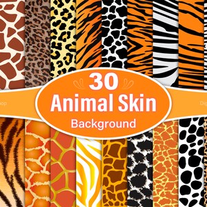 Animal Print Digital Paper: Safari Skin Textures (30 JPG Files) - Etsy