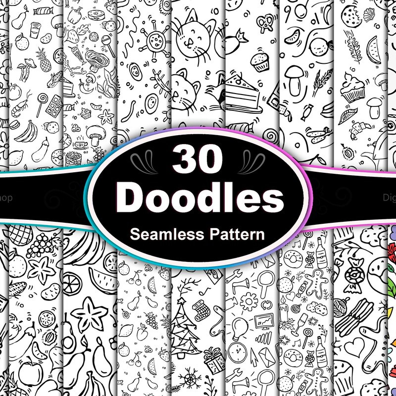 Doodle Pattern - Etsy