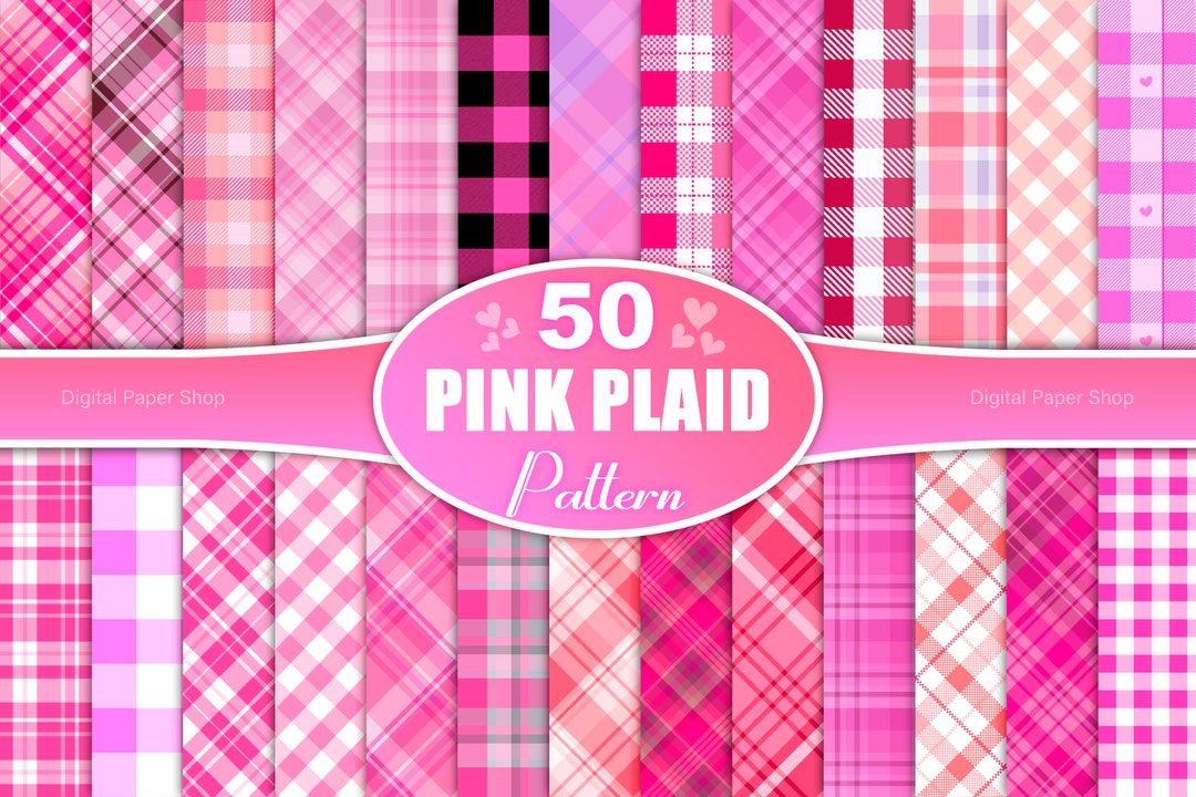 Valentine Pink Plaid Seamless Pattern Bundle (digital Paper) - Etsy