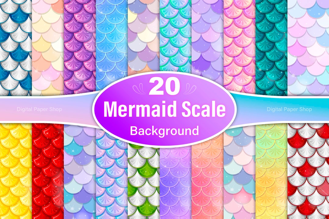 Mermaid Scale Digital Paper: Rainbow Backgrounds (digital Download) - Etsy