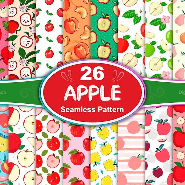 Apple Pattern - Etsy