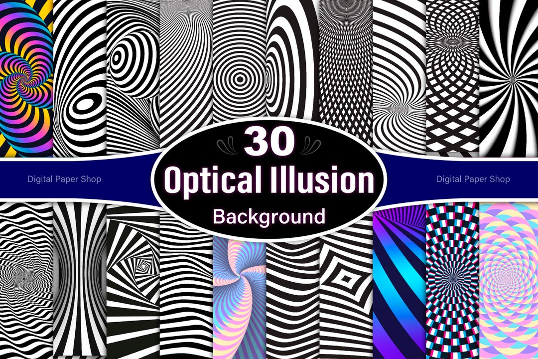 Op Art Background: 30 Optical Illusion Digital Papers (JPG) - Etsy