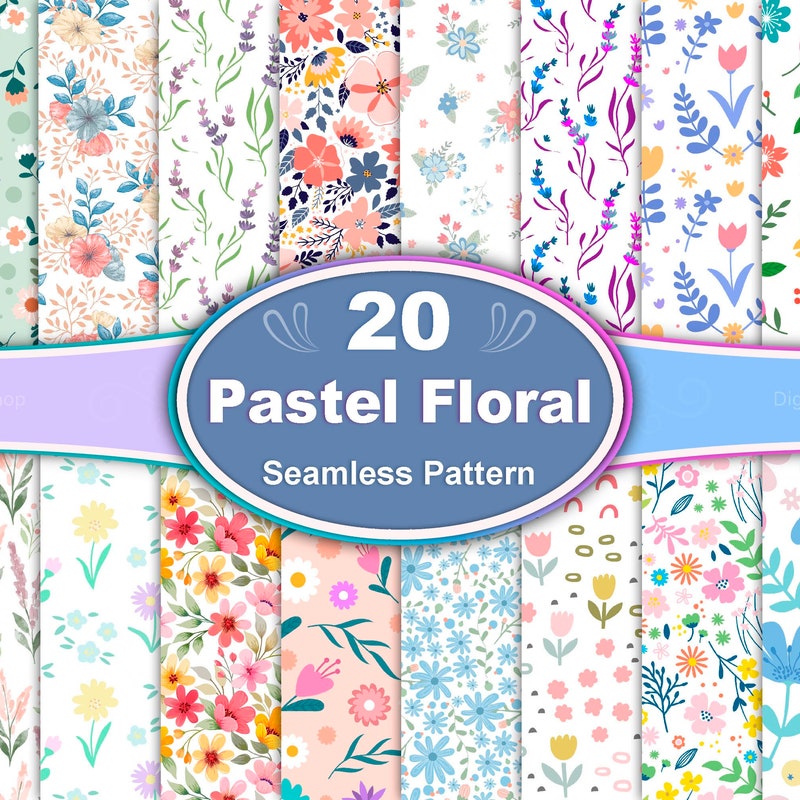 Flower Digital Paper - Etsy