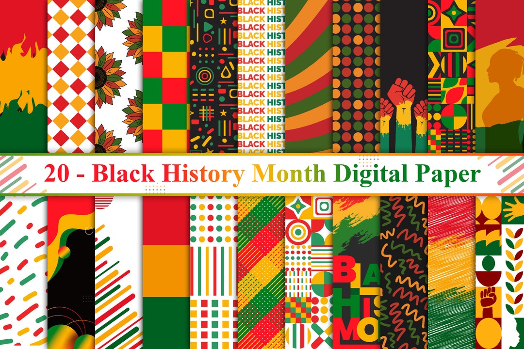 Black History Month Digital Paper: African Kwanzaa Patterns (digital ...