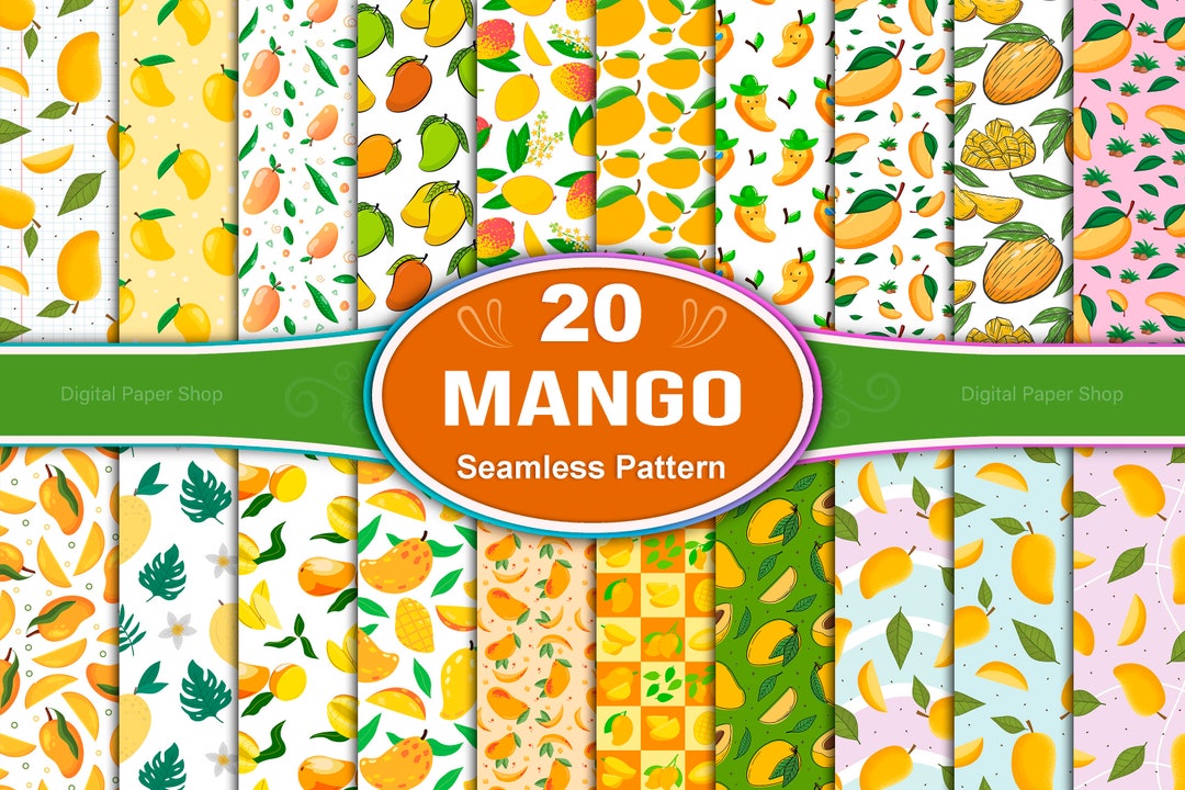 Mango Seamless Pattern, Mango Pattern, Mango Digital Paper, Mango ...