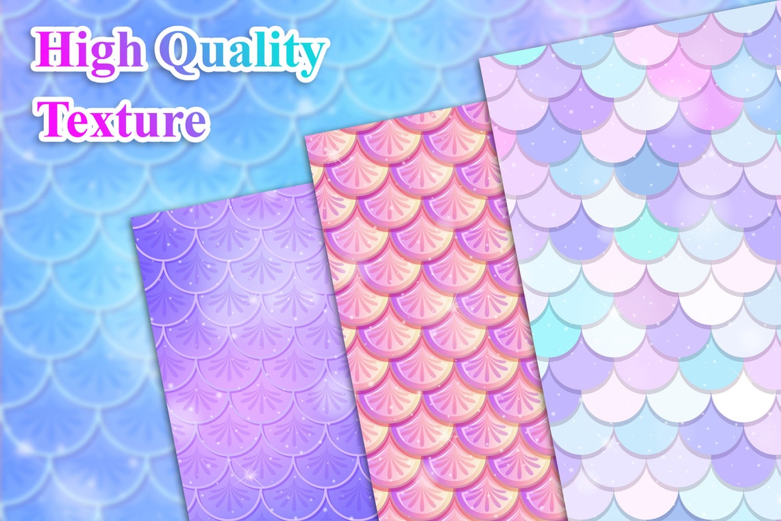 Mermaid Scale Digital Paper: Rainbow Backgrounds (digital Download) - Etsy