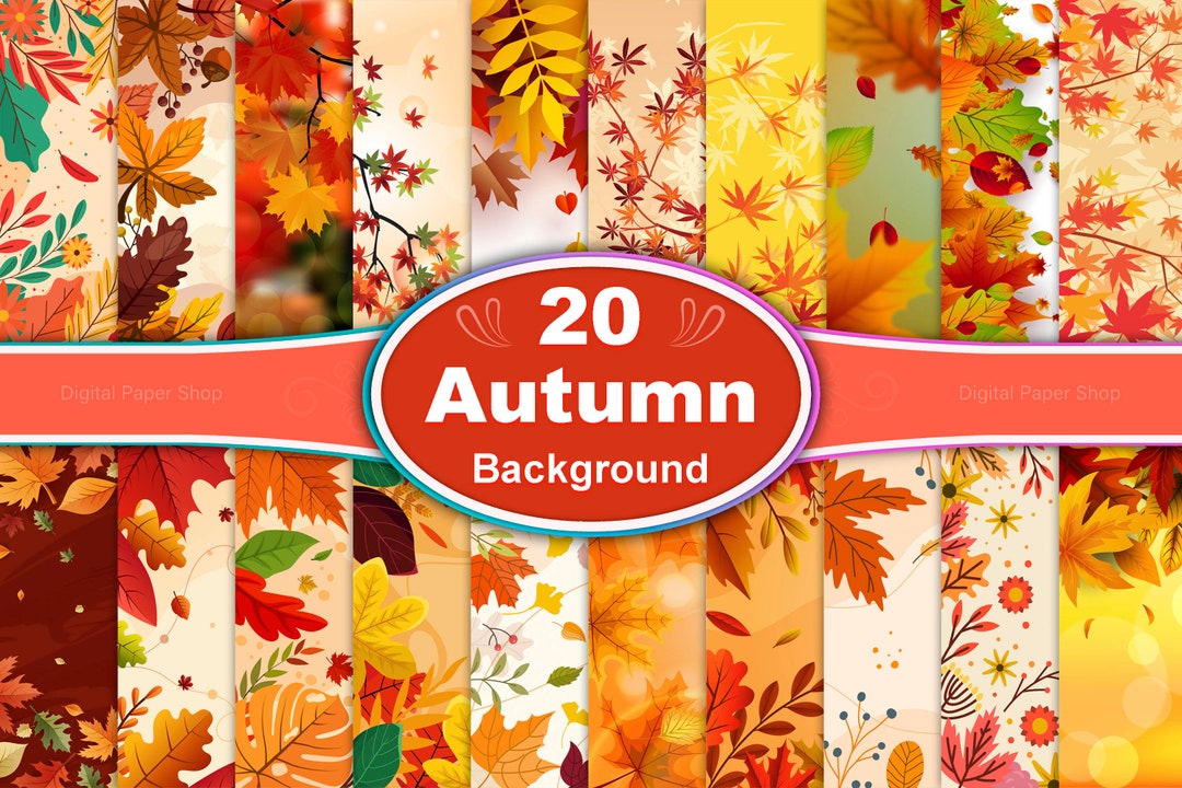 Fall Background, Autumn Background, Fall Digital Paper, Autumn ...
