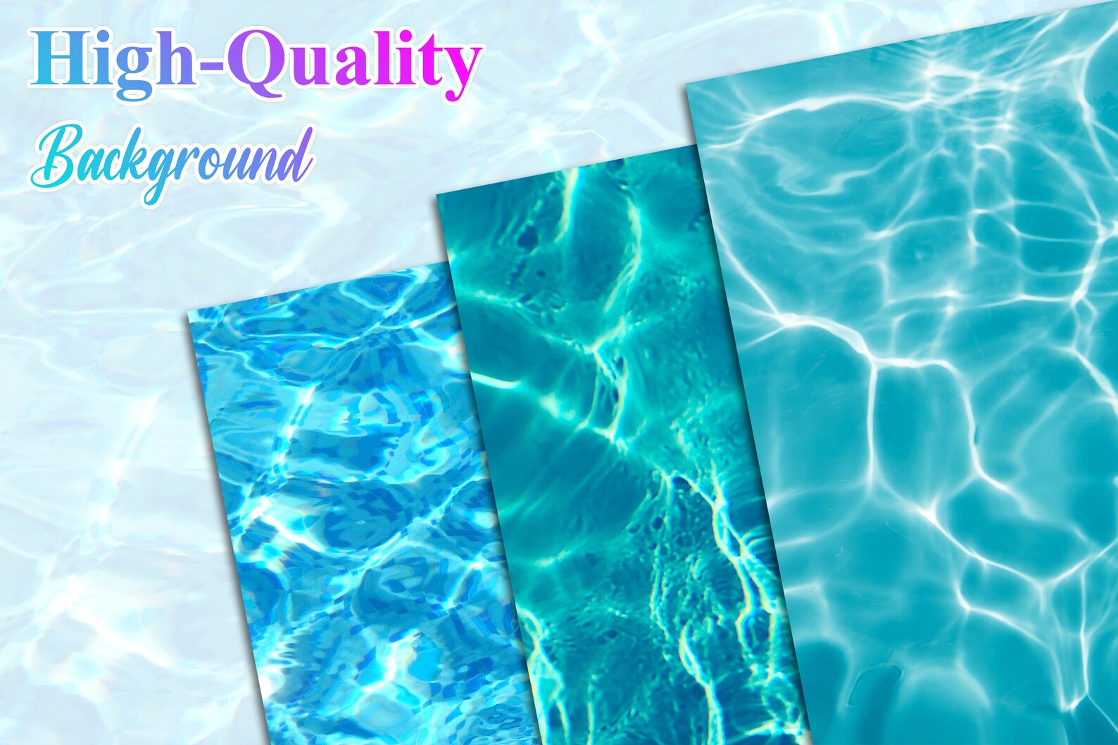 Water Texture Background, Pool Water Digital Paper, Swimming Pool Water ...