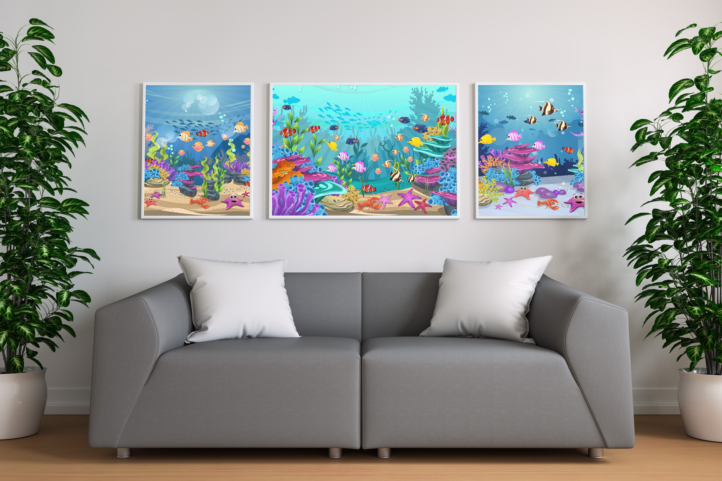 Under the Sea Backgrounds: Underwater Scenery, Ocean Wallpaper (digital ...