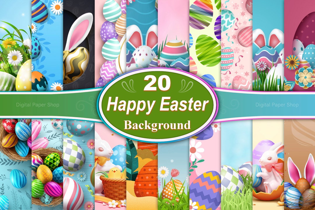Easter Backgrounds, Easter Digital Papers, Easter Bunny Background ...