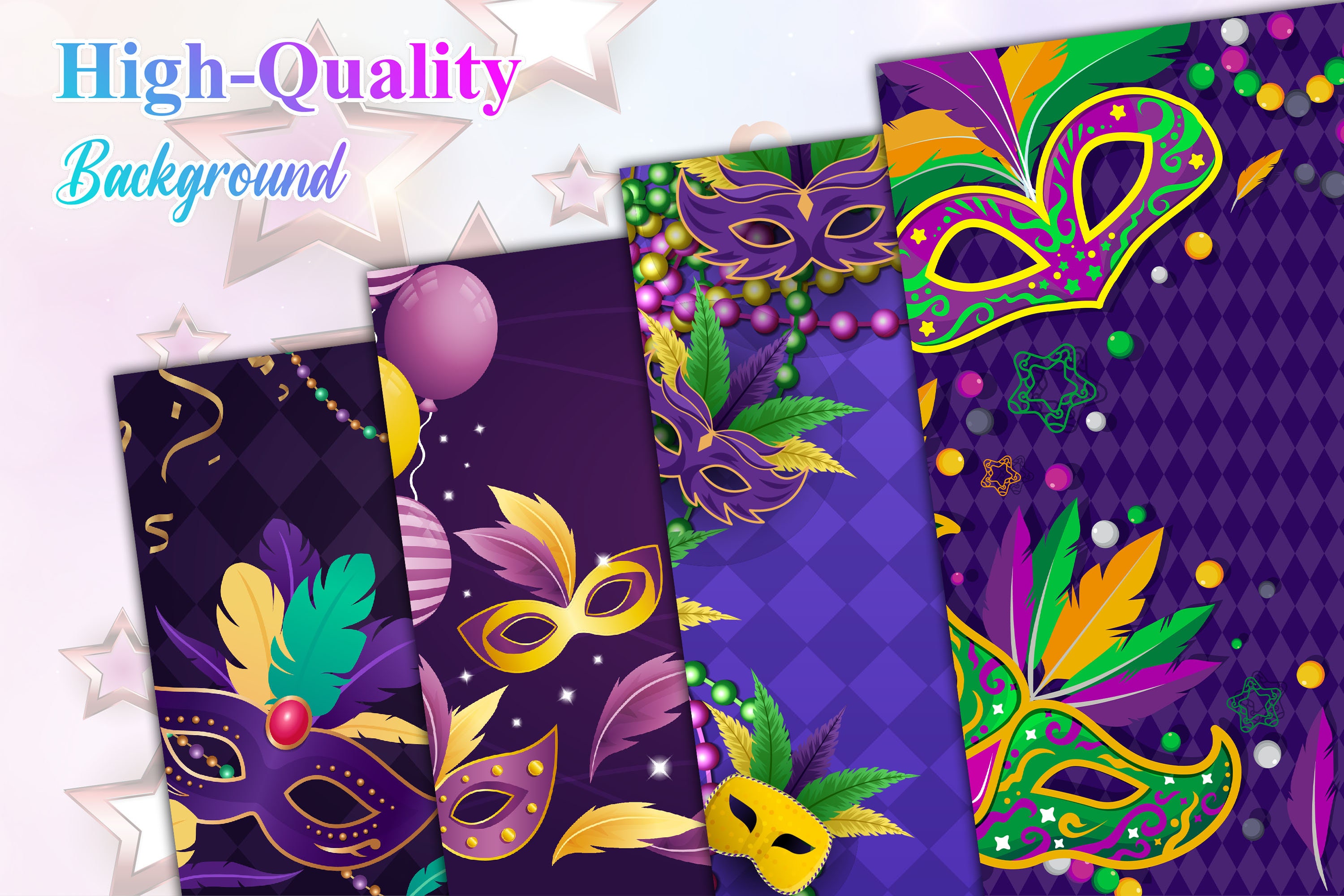 Mardi Gras Background, Mardi Gras Digital Paper, Carnival Digital Paper ...