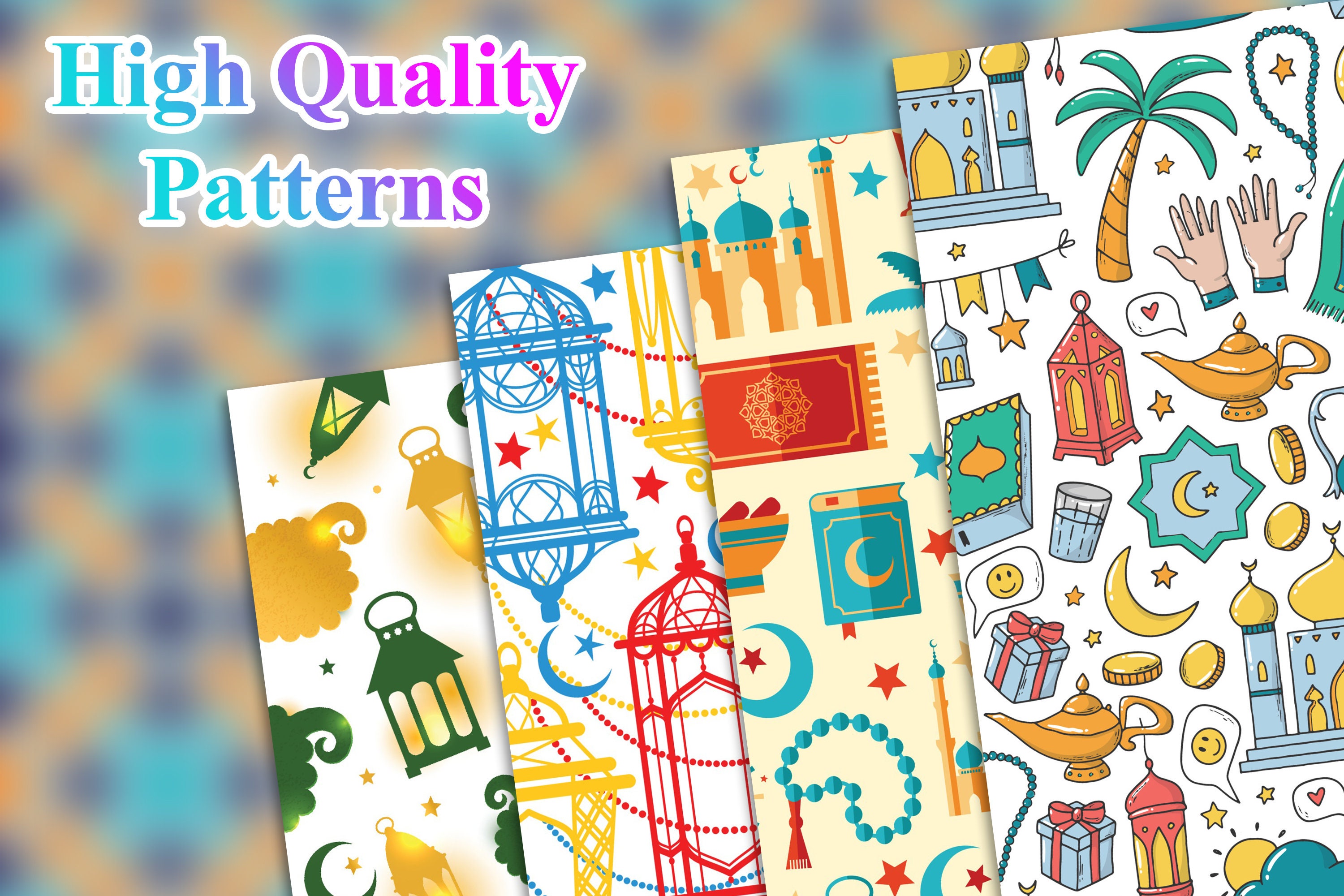 Eid Seamless Pattern, Eid Pattern, Eid Digital Paper, Islamic Pattern ...