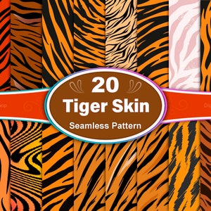 Tiger Skin Seamless Pattern: Wild Animal Print Digital Paper (3600x3600 ...