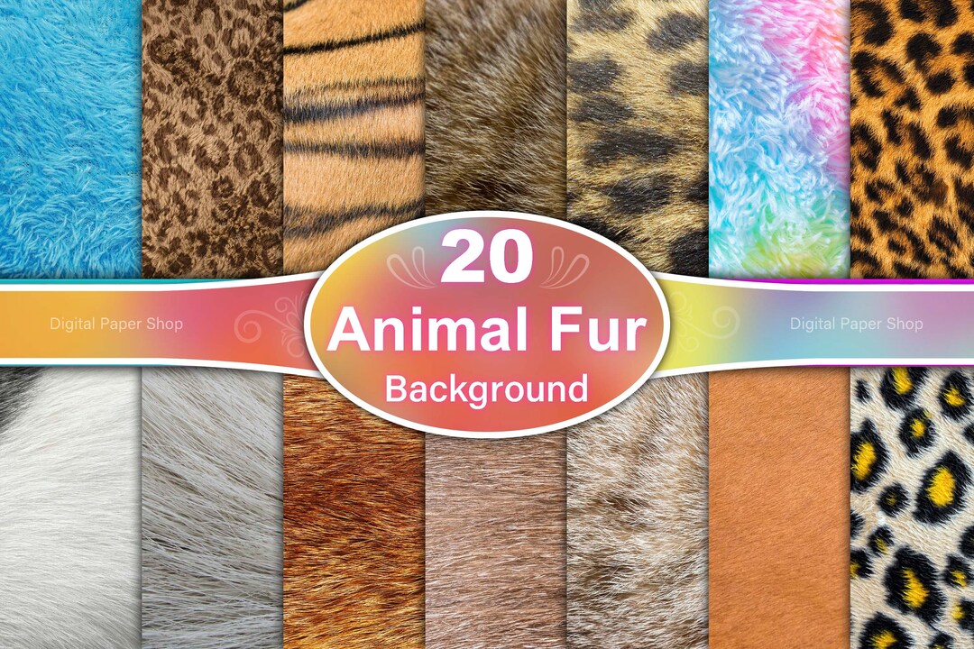 Animal Fur Texture Backgrounds: 20 Digital Papers (3600x3600 Px) - Etsy