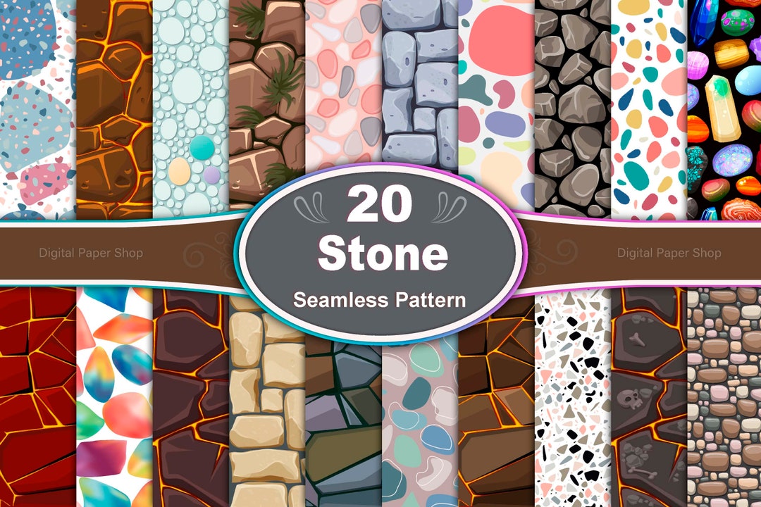 Stone Seamless Pattern, Stone Wall Seamless Pattern, Stones Pattern ...