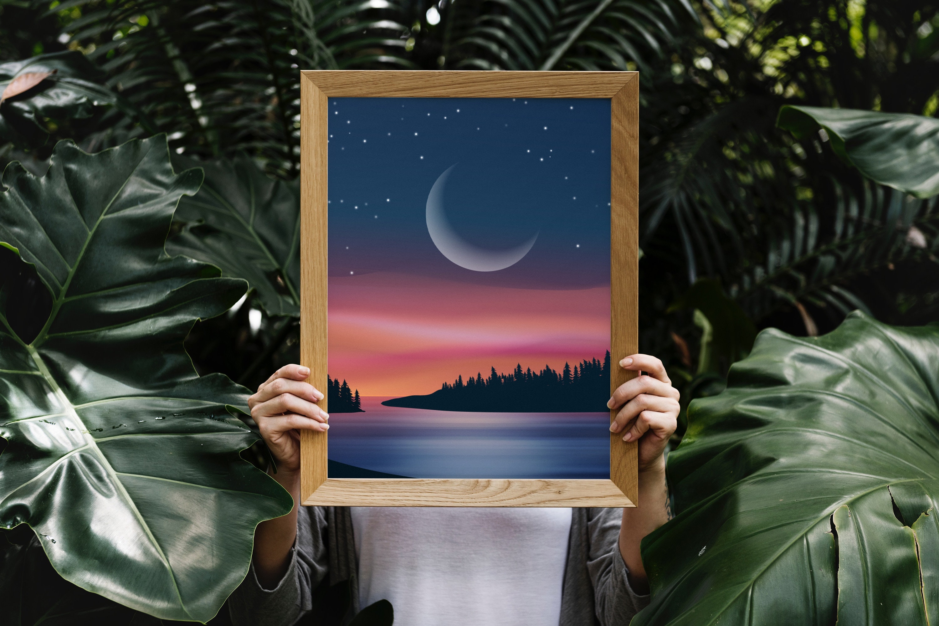 Moonlit Background, Moon Night Background, Moon Night Wallpaper, Night ...
