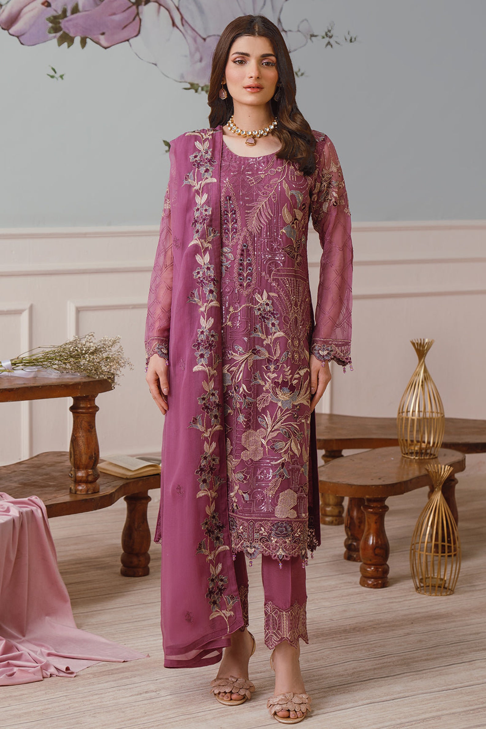 Latest Pakistani, Indian Wedding Salwar Kameez Dress Women Embroidered ...