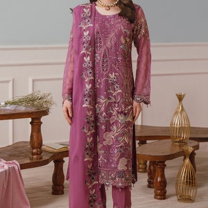 Latest Pakistani, Indian Wedding Salwar Kameez Dress Women Embroidered ...