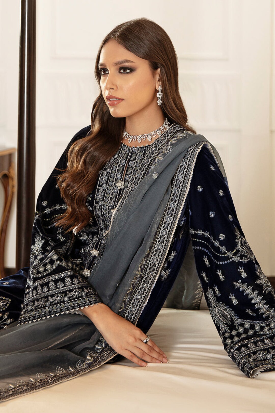 Pakistani Velvet Stocking Kashmir Shawl Velvet Salwar - Etsy