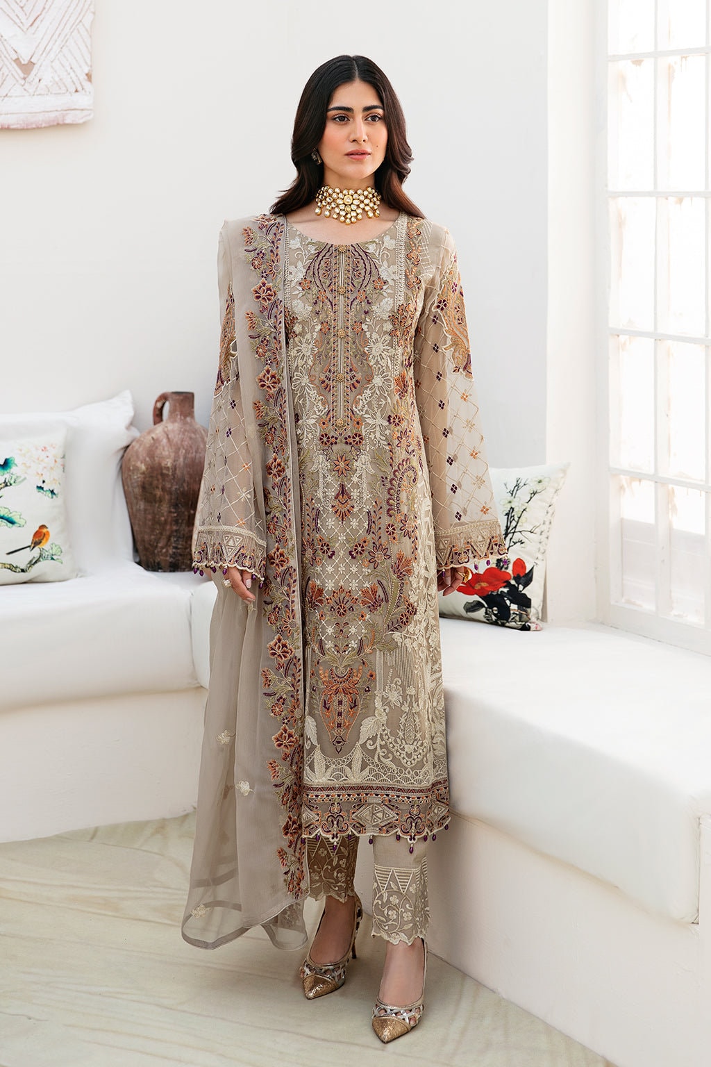 Pakistani Indian Wedding Dress Women Embroidered Party Wear 2024 ...