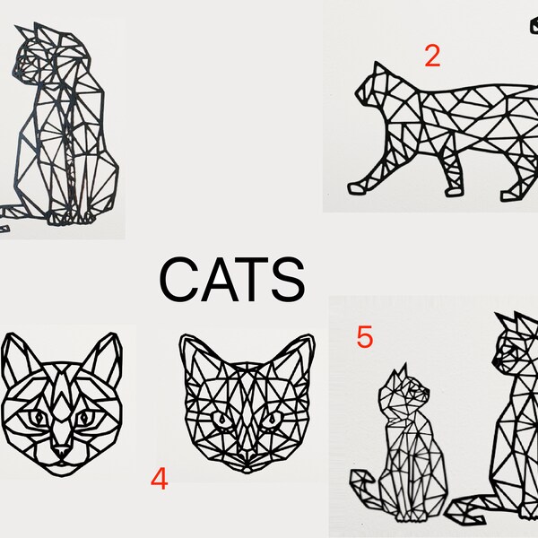 Geometric Cat - Etsy