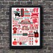 Liverpool FC Legends Football Poster Doodle Text YNWA Print Wall Art ...