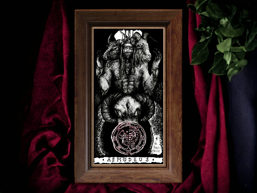 Original Pen Drawing Asmodeus Ars Goetia Serie, Unique Piece, Tarots ...