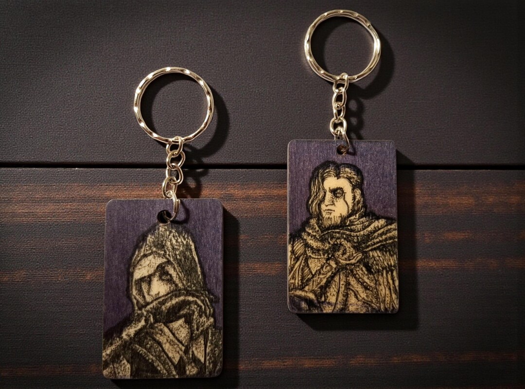 Elden Ring Nightreign Wooden Keychain | Hand-drawn Fromsoftware Art ...