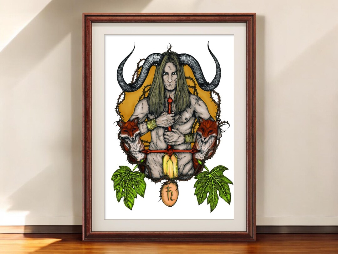 Saturn Downloadable and Printable Artwork Alchemic Personification of ...