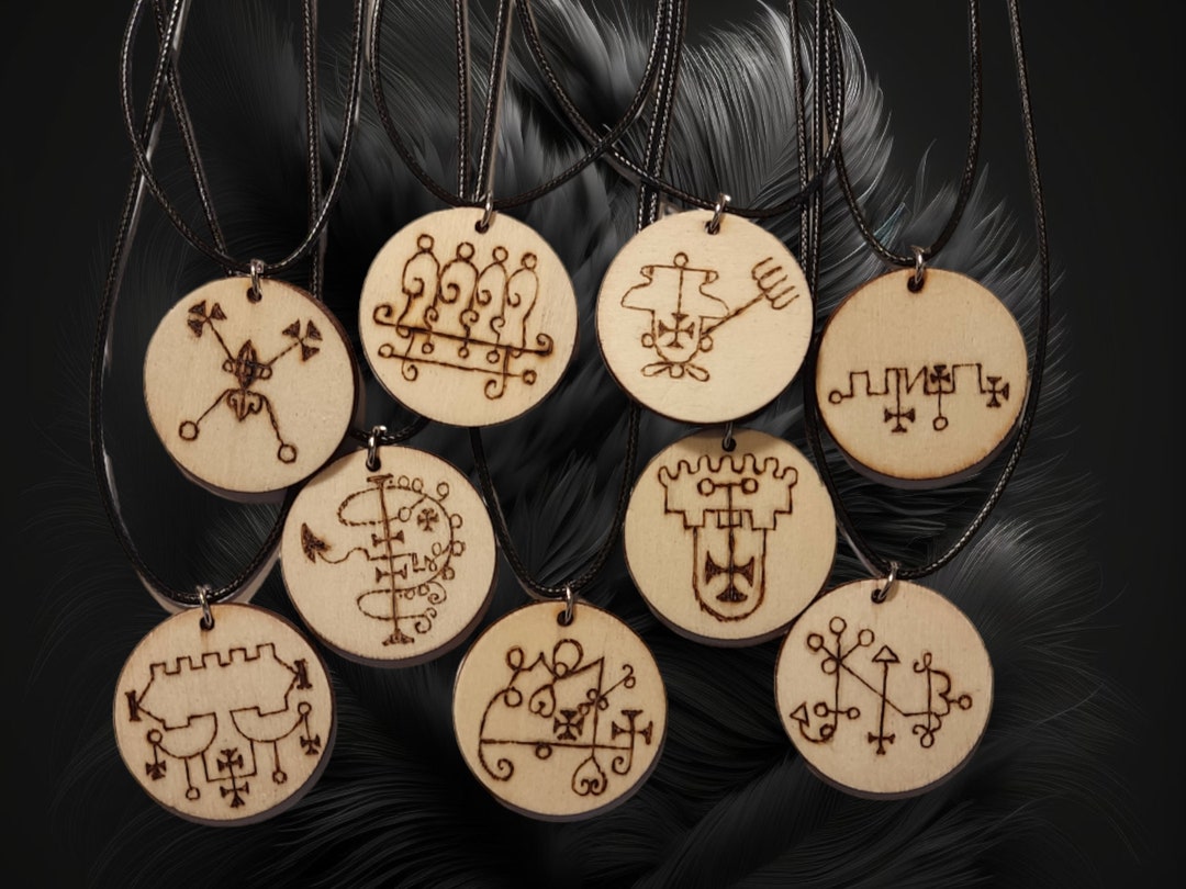 Kings of Hell Sigil Charms - Handmade Pyrographed Demon Kings Sigils - Etsy