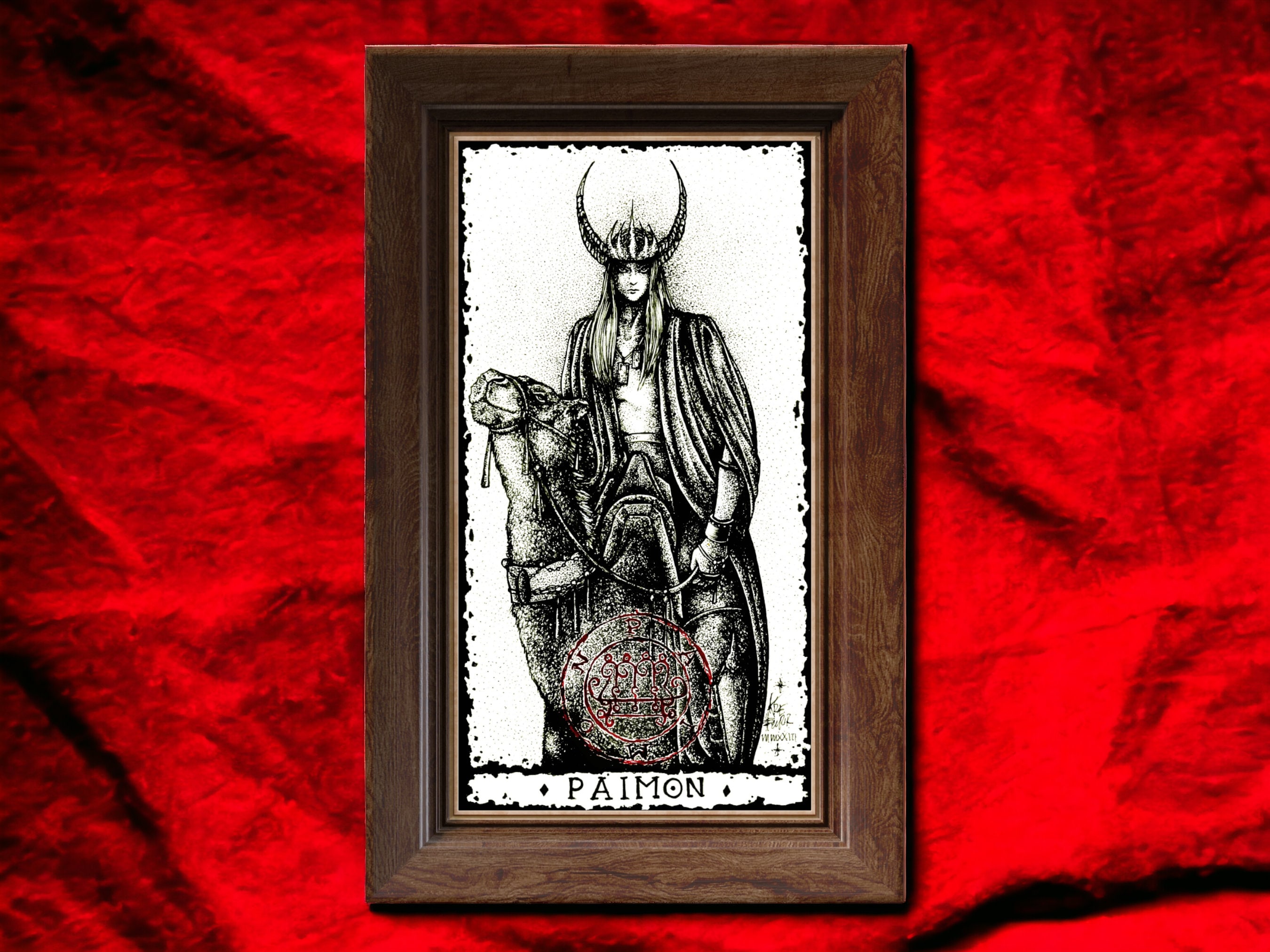 Paimon Demonic Tarot Serie, Downloadable and Printable Artworks About ...