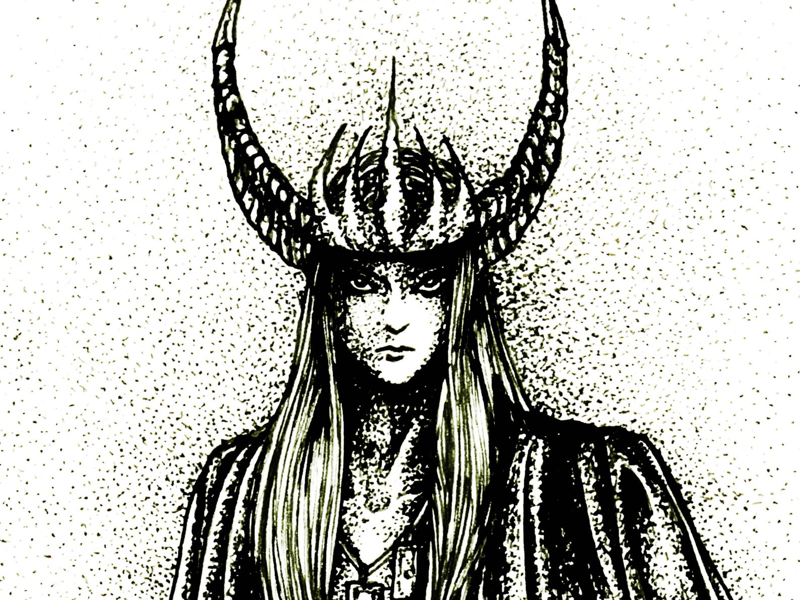 Paimon, Original Drawing, Ars Goetia Serie, Dark Home Decor, Satanic ...