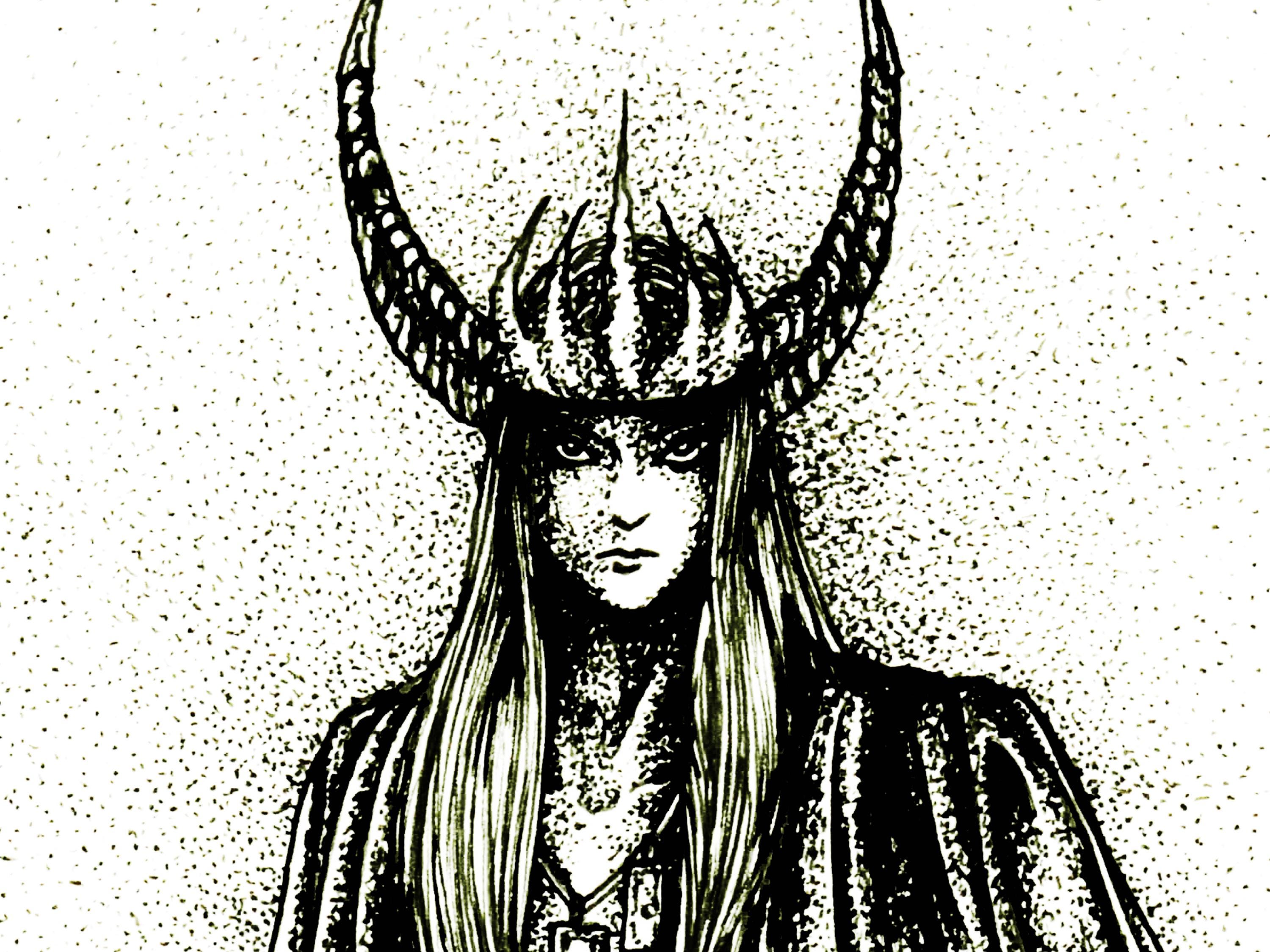Paimon, Original Drawing, Ars Goetia Serie, Dark Home Decor, Satanic ...