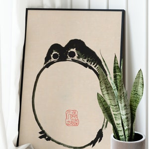 Matsumoto Hoji Frogs 3 Part Triptych Vintage Japanese Print ...