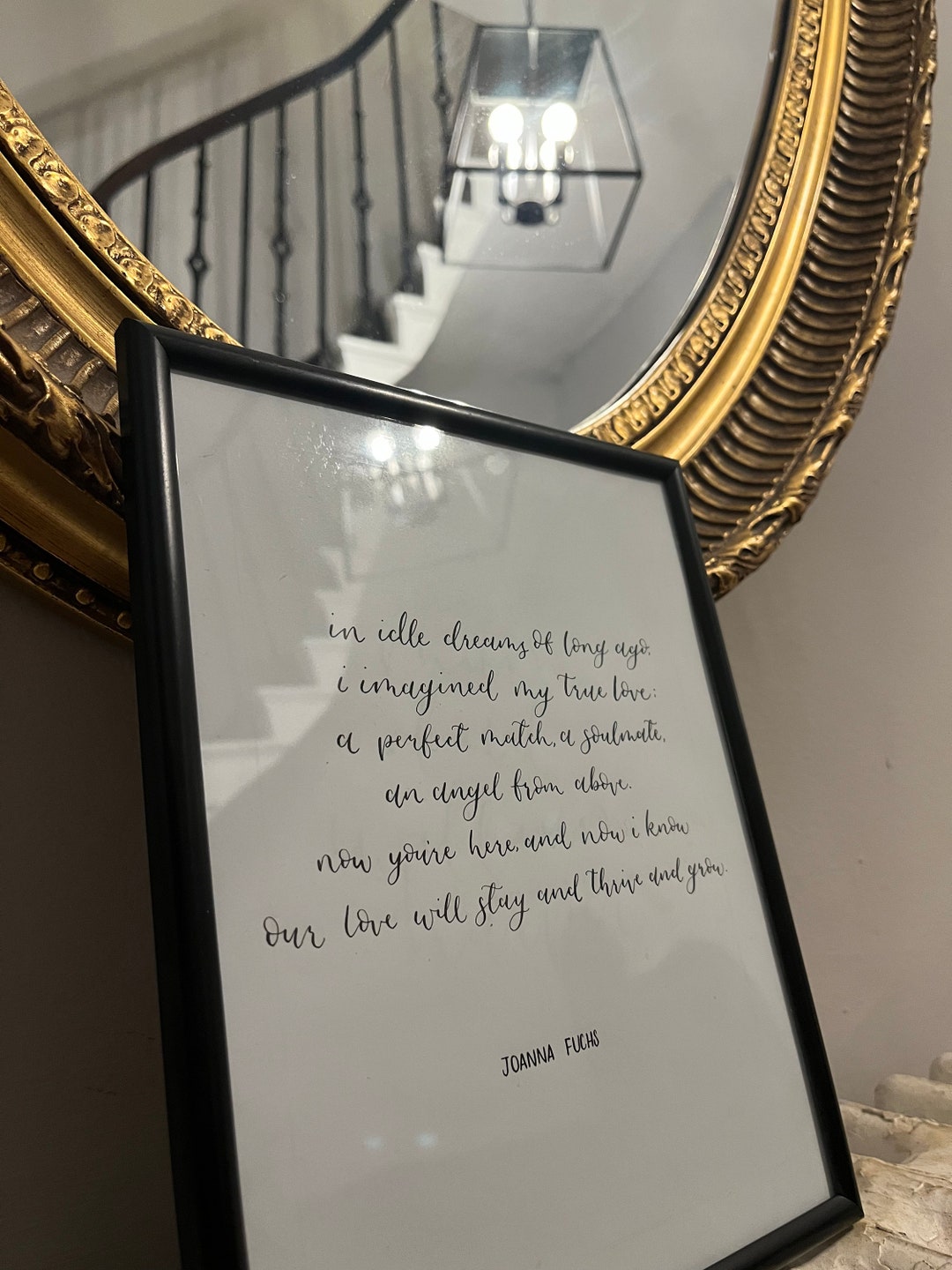 Custom Calligraphy Print | Hand Written Personalised Quote - Etsy