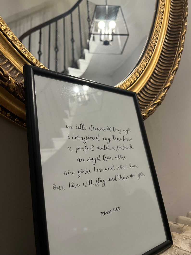 Custom Calligraphy Print | Hand Written Personalised Quote - Etsy