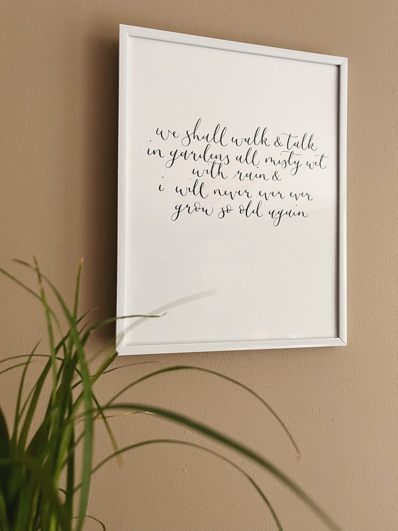 Custom Calligraphy Print Hand Written Personalised Print - Etsy