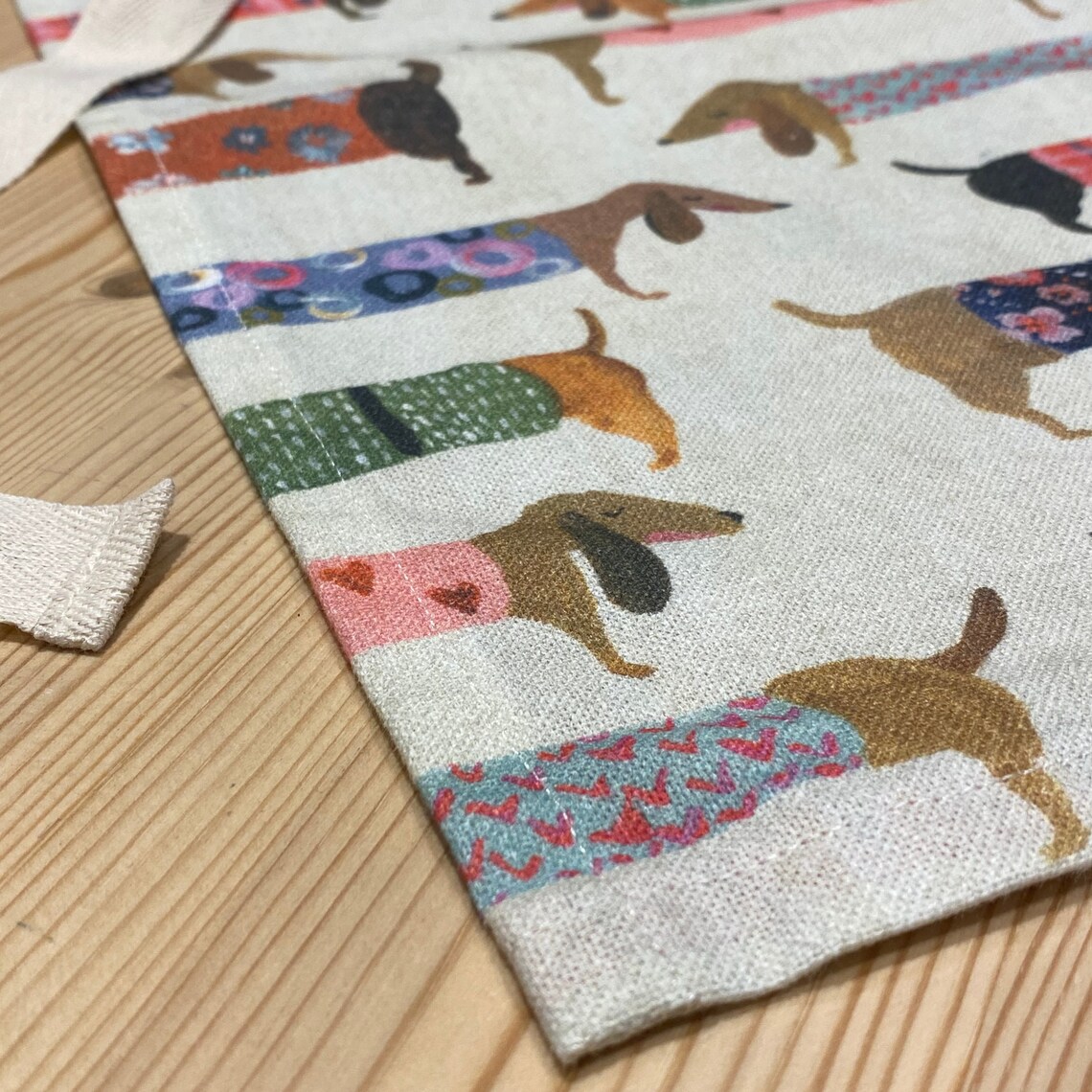 Sausage Dog Apron in Cute Jumper Print Ideal for Owner Gift - Etsy
