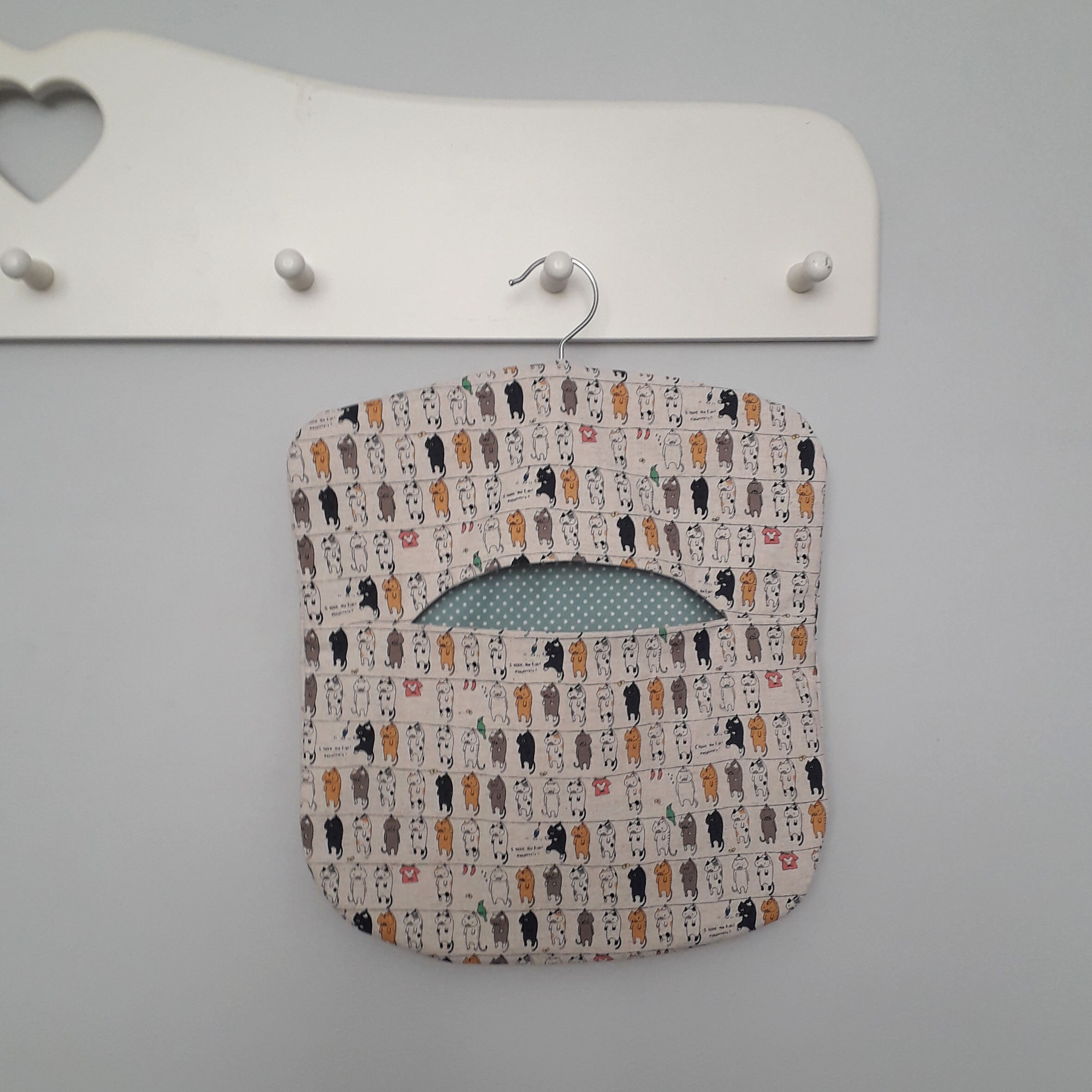 Cat Peg Bag in Cute Cat Fabric for Washing Line or Utility Room - Etsy