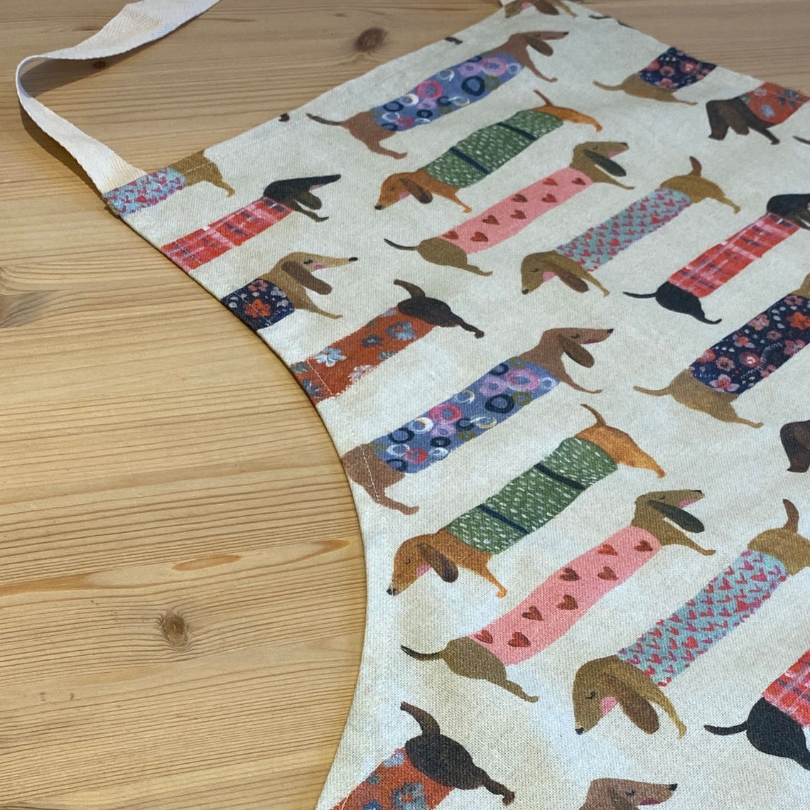 Sausage Dog Apron in Cute Jumper Print Ideal for Owner Gift - Etsy