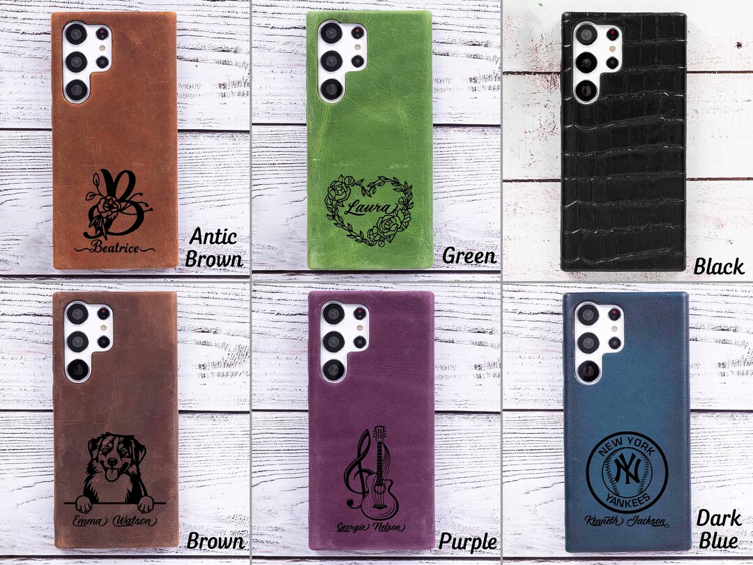 Galaxy S23 Ultra Leather Case With RFID, Custom Galaxy S23 Ultra Snap ...
