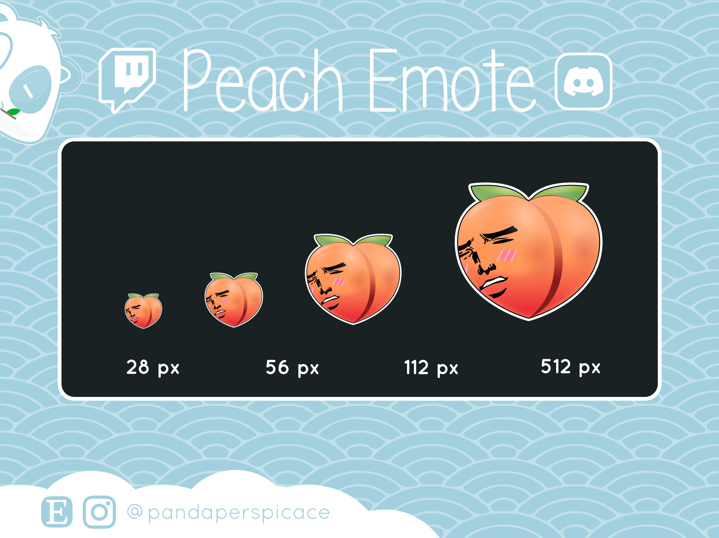 Emote Peach Meme for Twitch Discord.. - Etsy