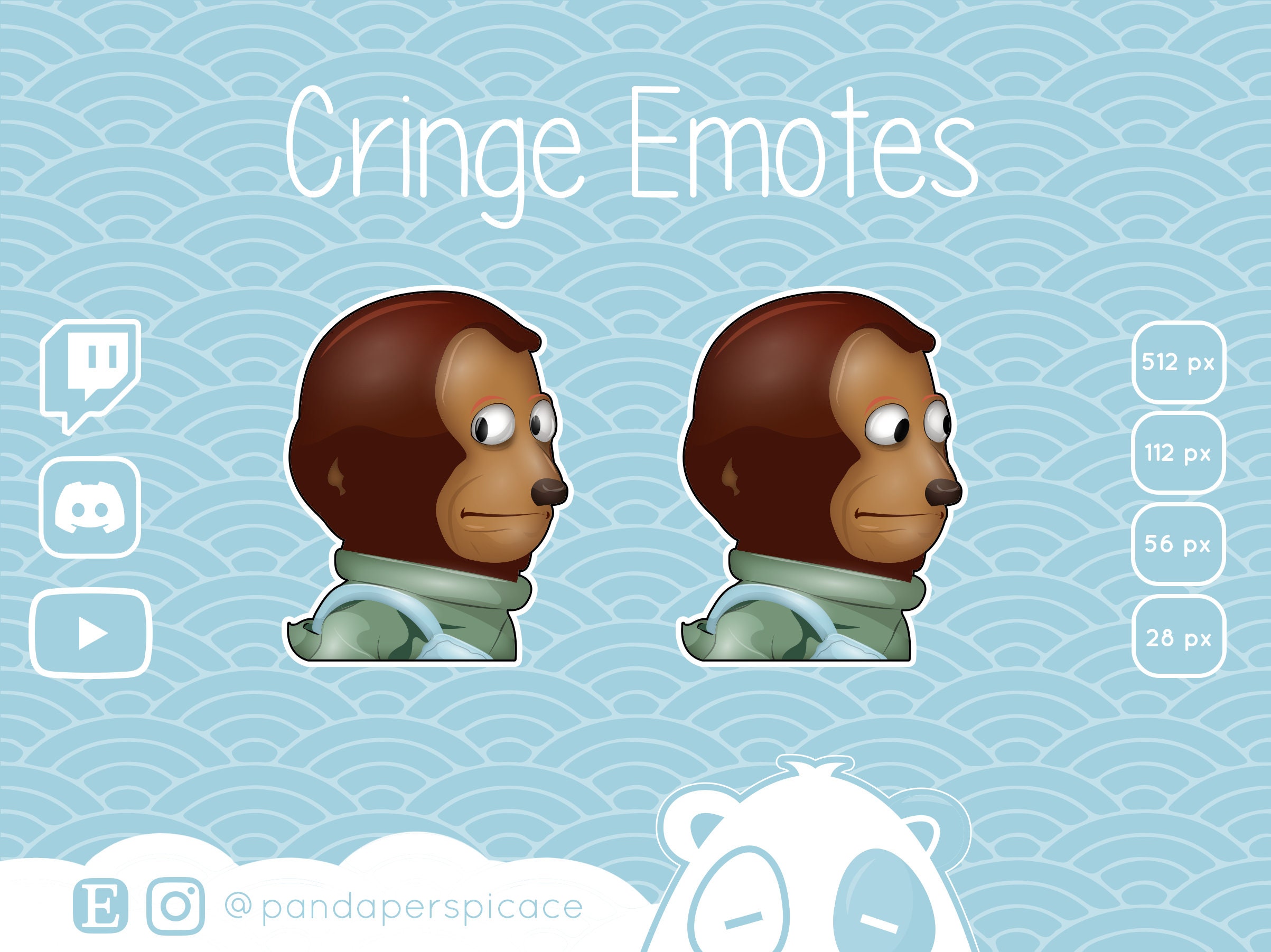 Emote Monkey Puppet Cringe Meme for Twitch Discord.. - Etsy Canada