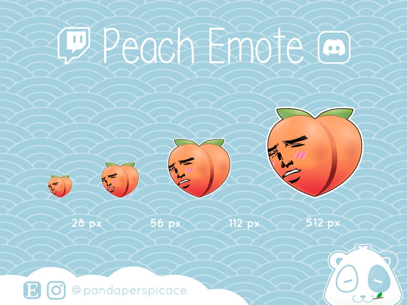 Emote Peach Meme for Twitch Discord.. - Etsy