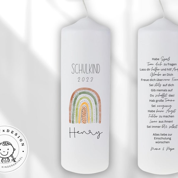 Kerze einschulung - Etsy.de