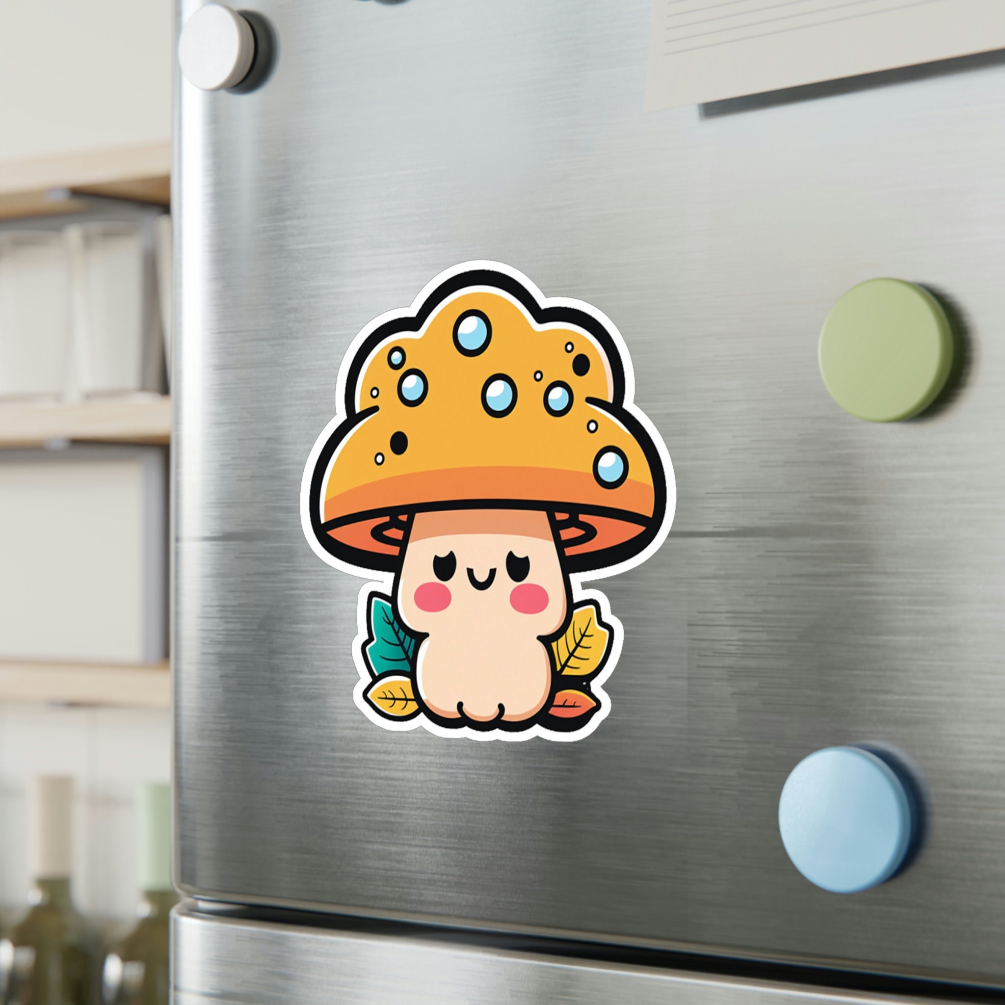Cute Kawaii Mushrooms Sticker - Mushroom Sticker Decal - Etsy
