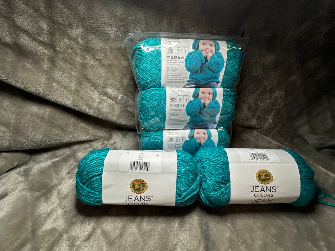 Destash Lion Brand Jeans Colors Yarn - Etsy